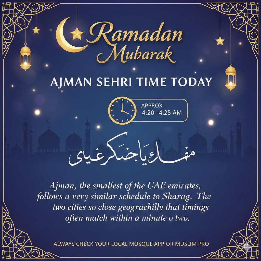 Today’s Sehri Time In UAE – Accurate Ramadan Timings